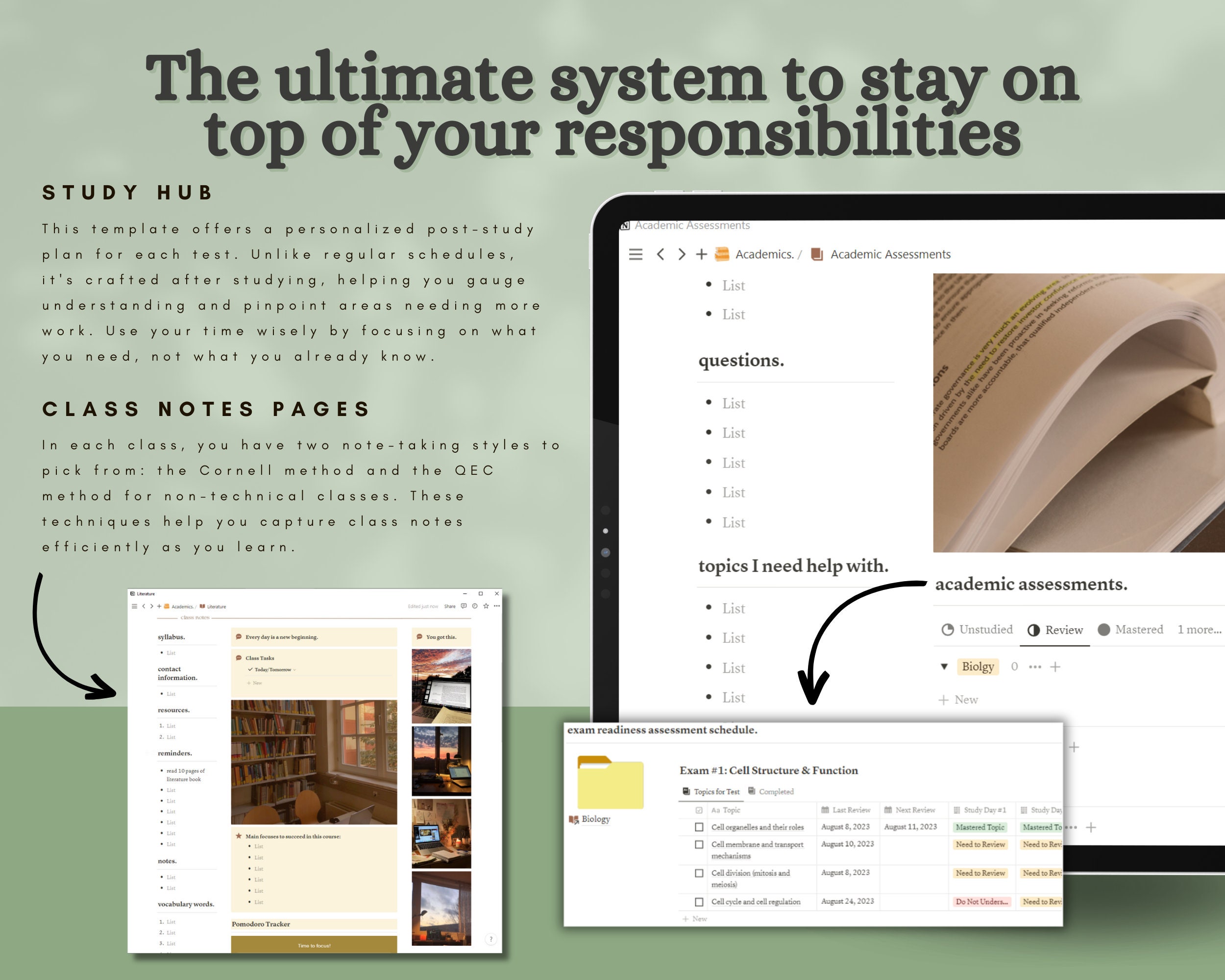 Notion Template Student, Assignment Tracker Notion, Course Tracker ...