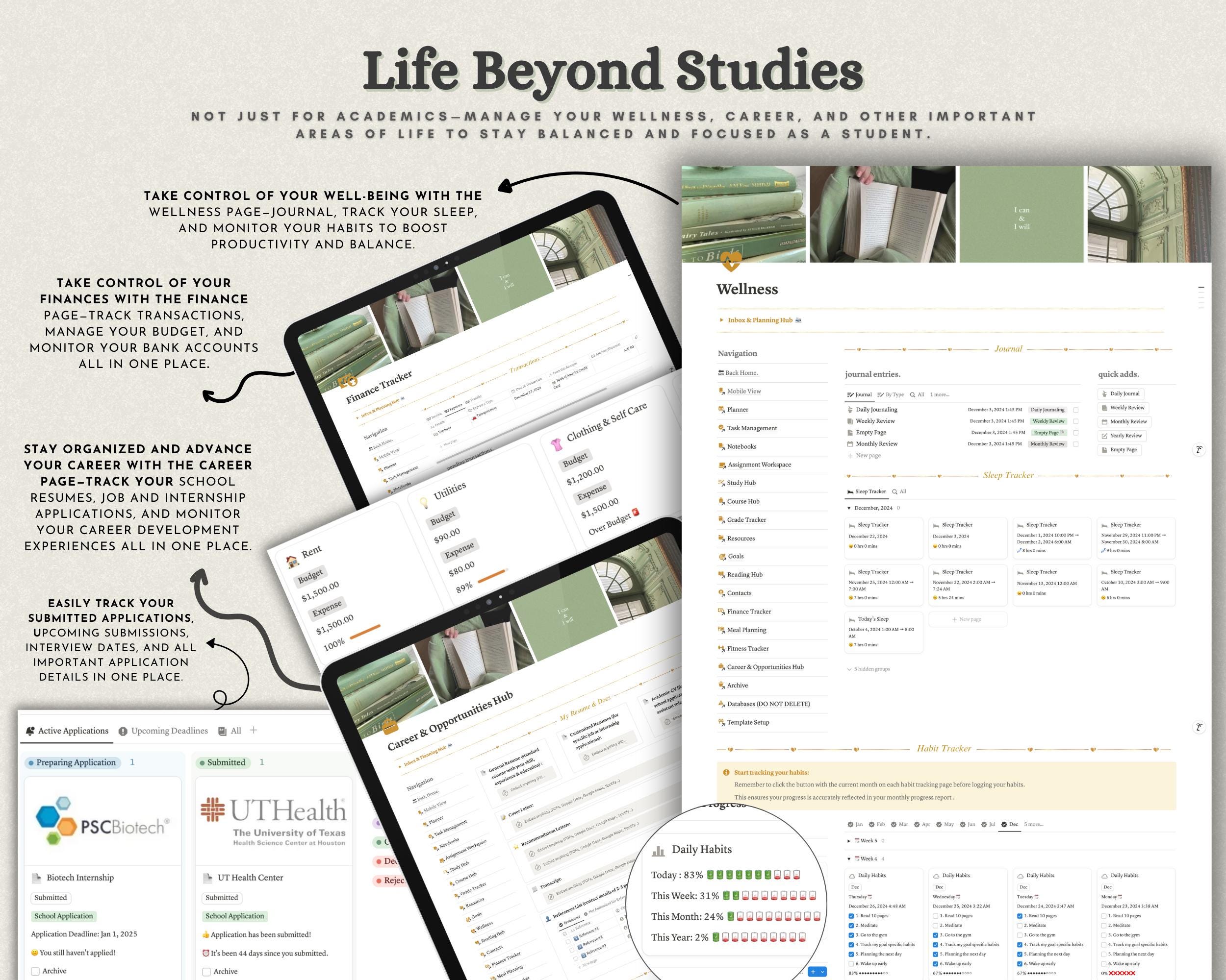Notion Student Planner, GTD Notion Template, PARA Method Notion, Assignment and Task Tracker ...