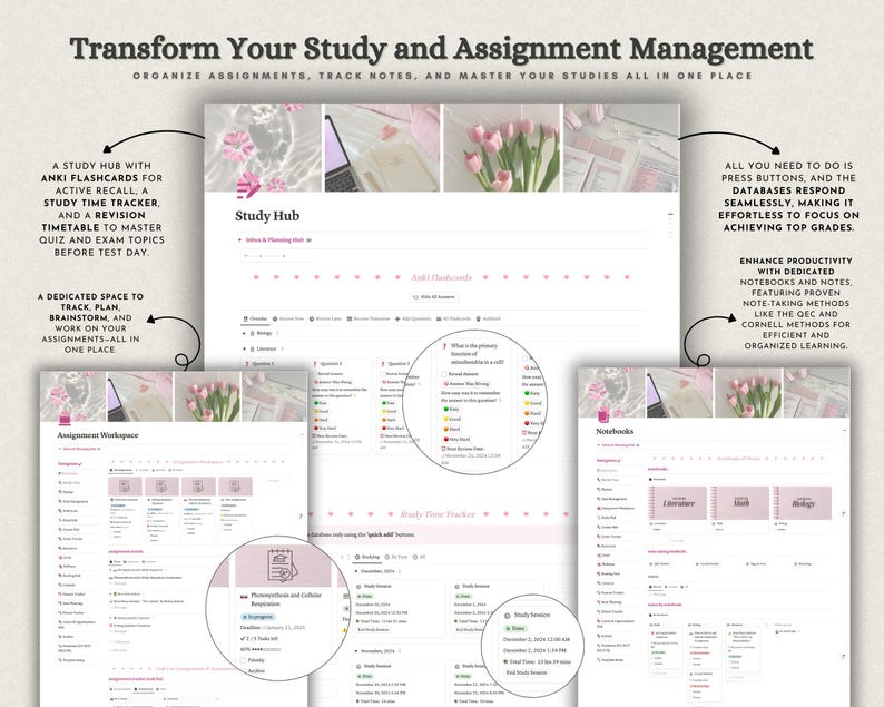 GTD Notion Template, Student Notion Planner, PARA Method Notion ...