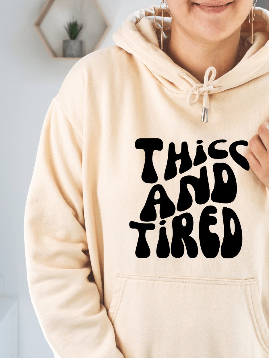 Thicc and Tired PNG JPG SVG - Etsy