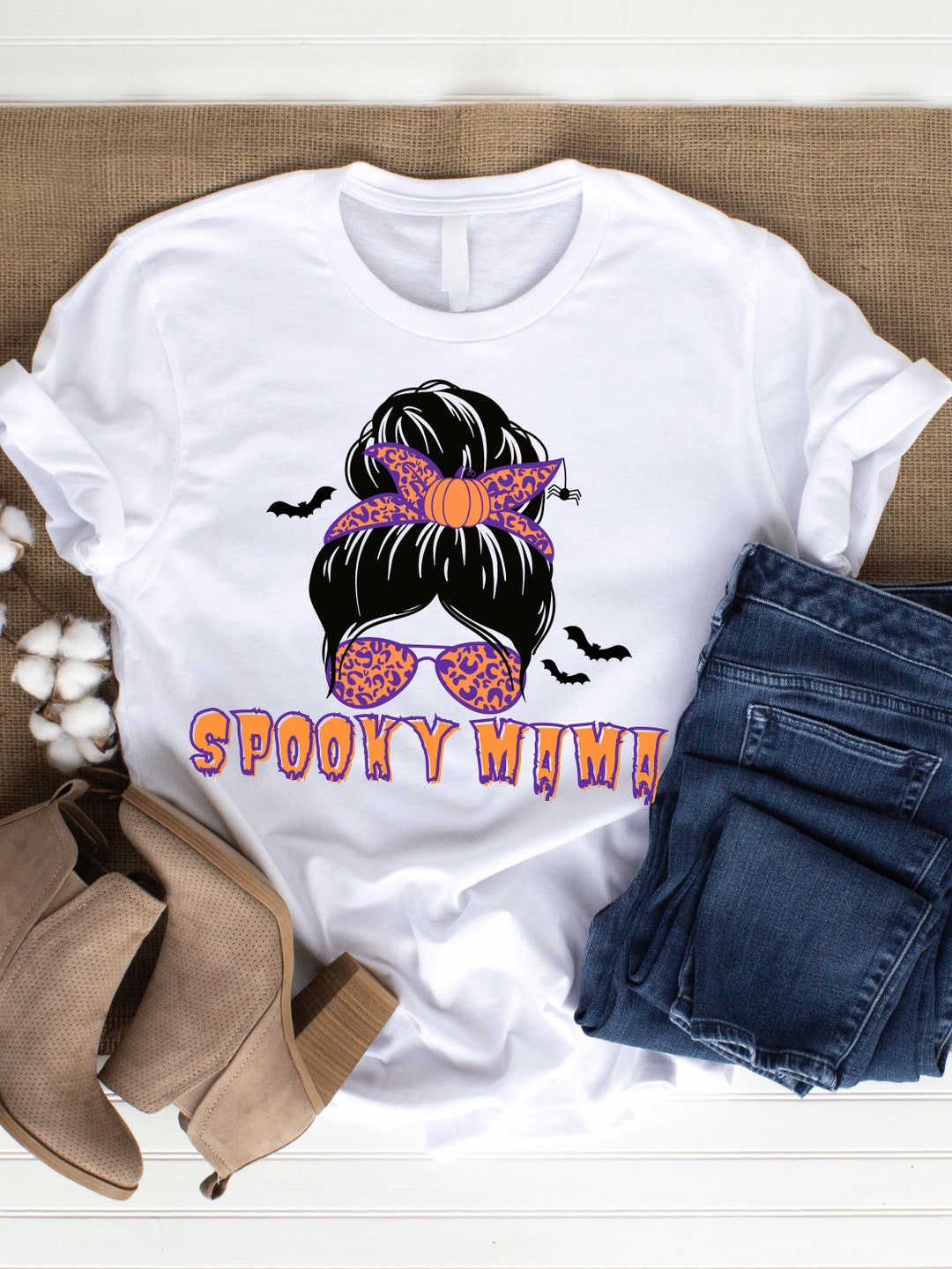 Spooky Mama Mom Bun PNG JPG SVG - Etsy