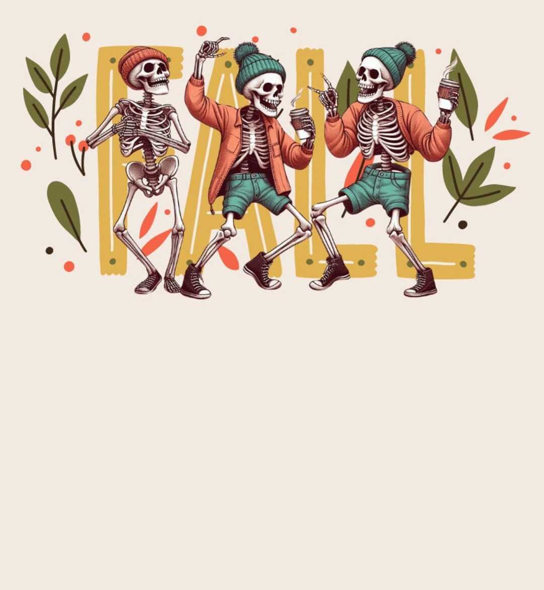 Fall Dancing Skeletons PNG SVG JPG - Etsy
