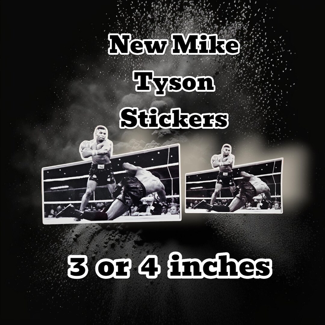 Mike Tyson Vs Trevor Berbick Retro Boxing Stickers | Vintage Fight Art ...