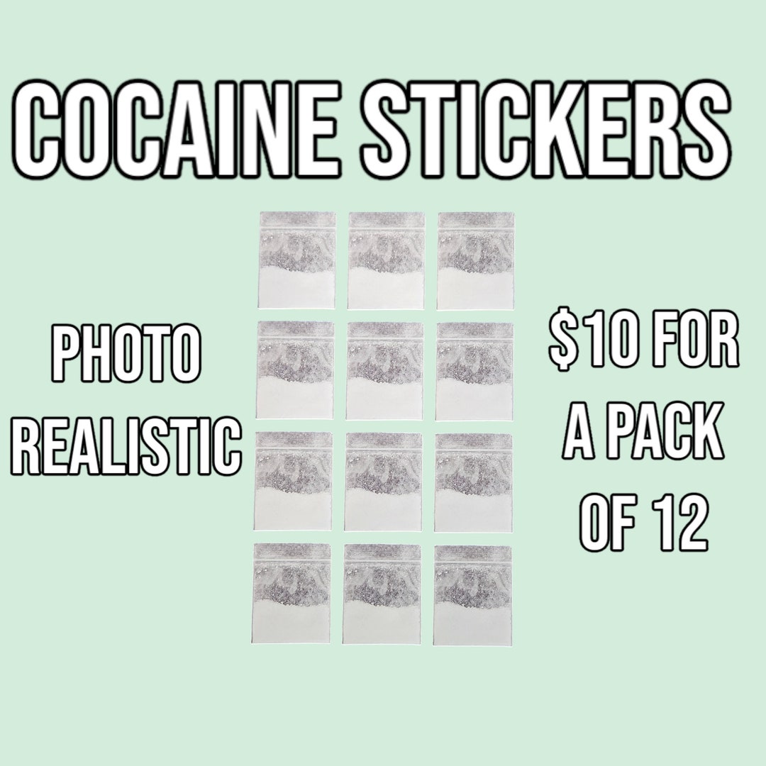 Cocaine Prank Stickers - Etsy