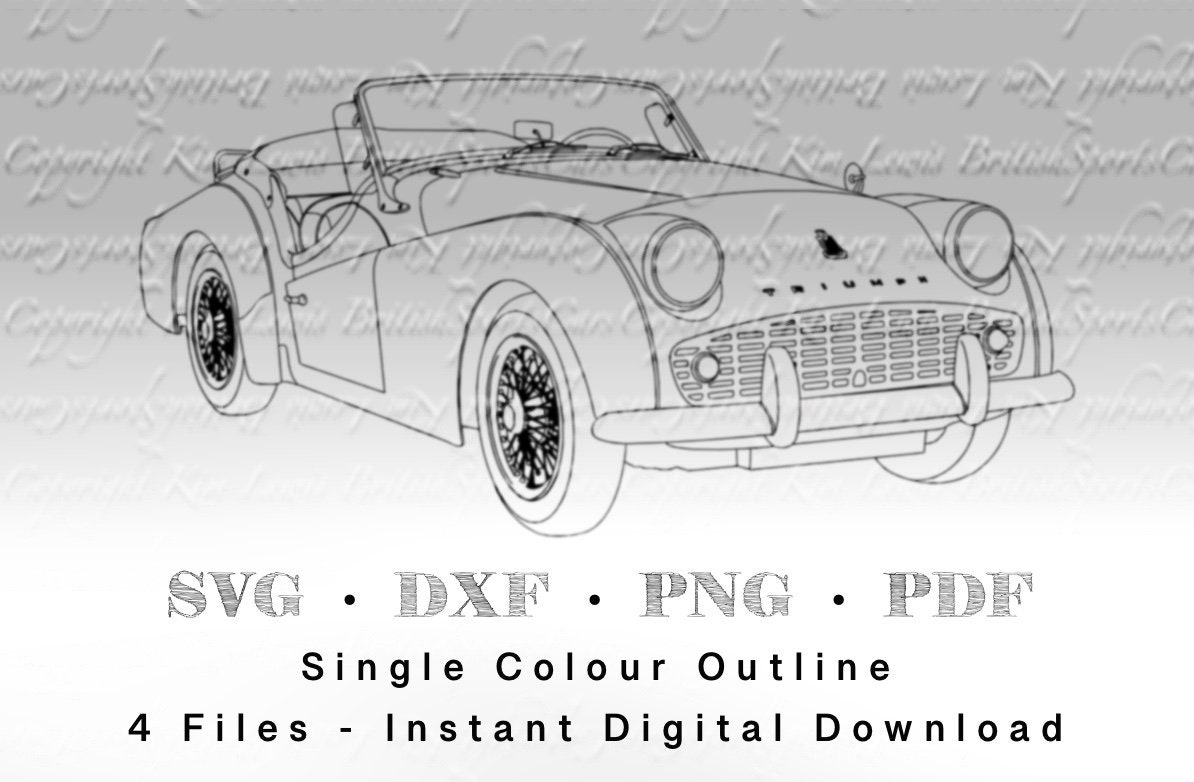 Triumph TR3 SVG File - Etsy