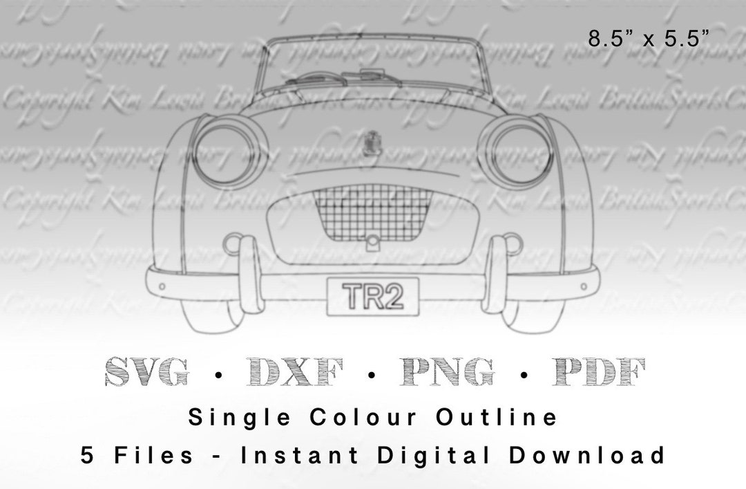 Triumph TR2 Front SVG File - Etsy