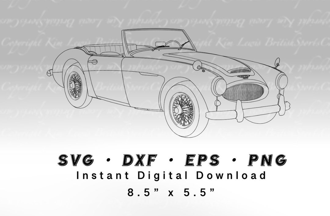 Austin Healey 3000 SVG File - Etsy