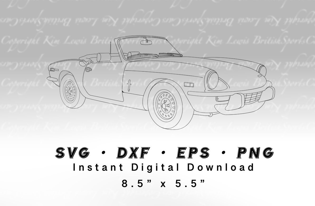 Triumph Spitfire Outline SVG File - Etsy