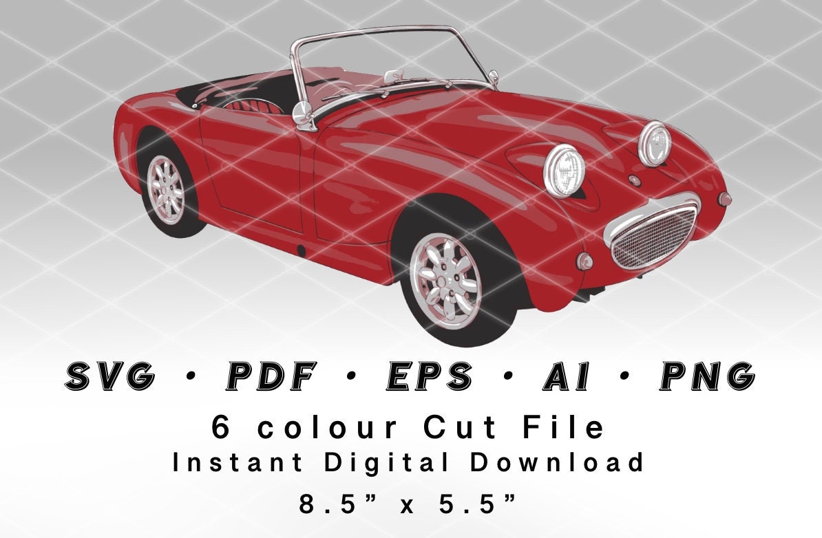 Austin Healey Sprite SVG File - Etsy Canada