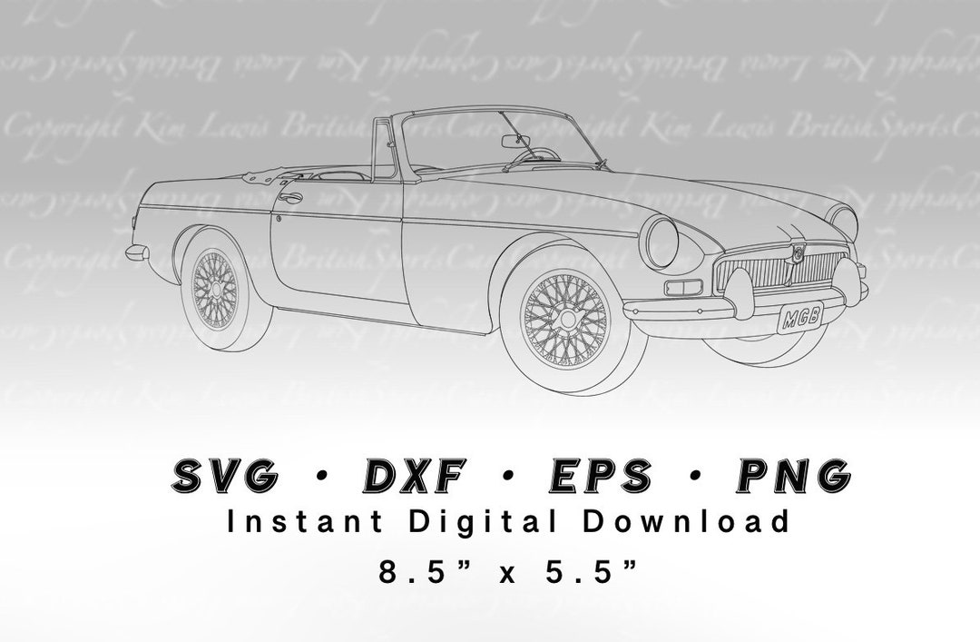 MGB Roadster SVG File - Etsy