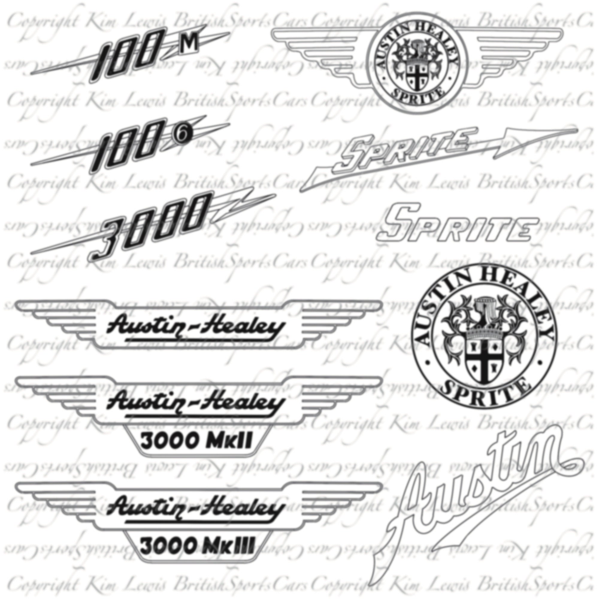 Austin-healey Badge SVG Cutting File Bundle - Etsy
