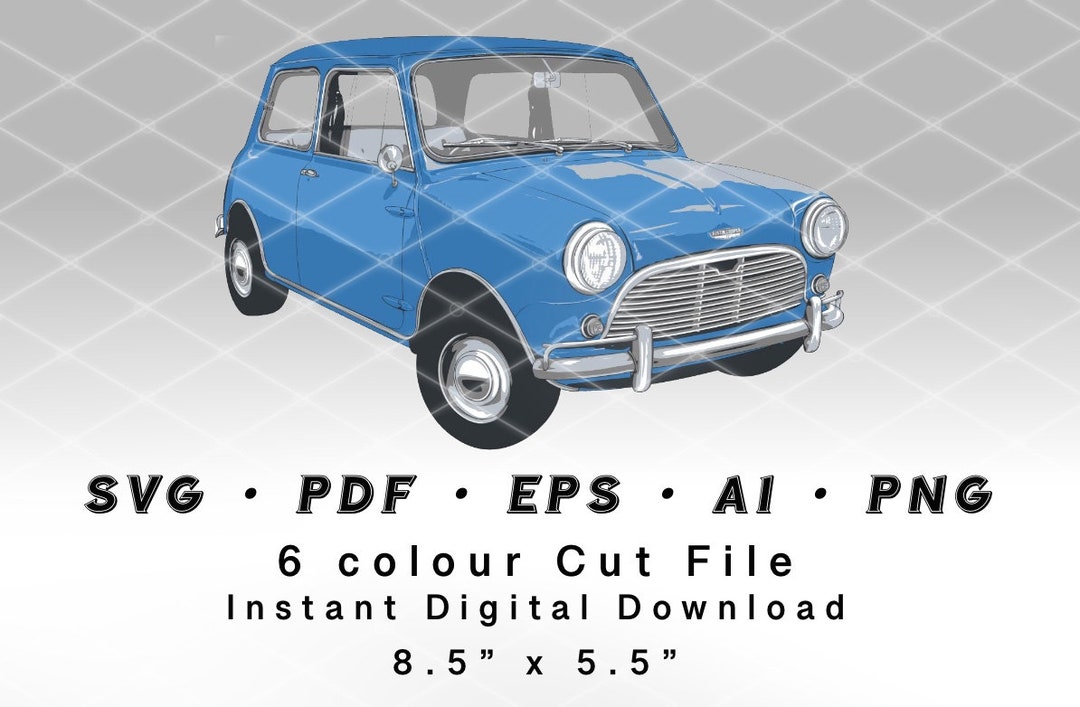 Austin Mini Cooper SVG File - Etsy