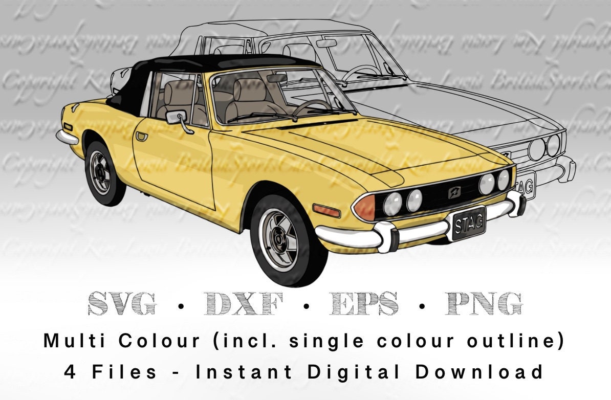 Triumph Stag Colour SVG File ( Incl. Outline Layer) - Etsy