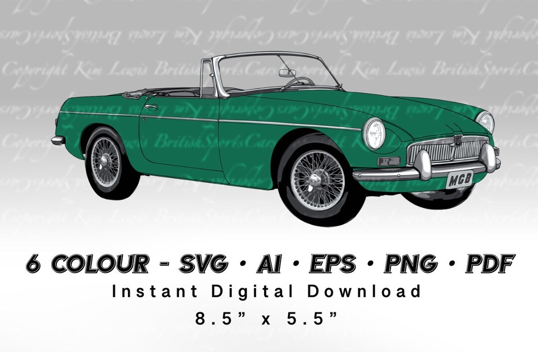 MGB Roadster SVG File - Etsy