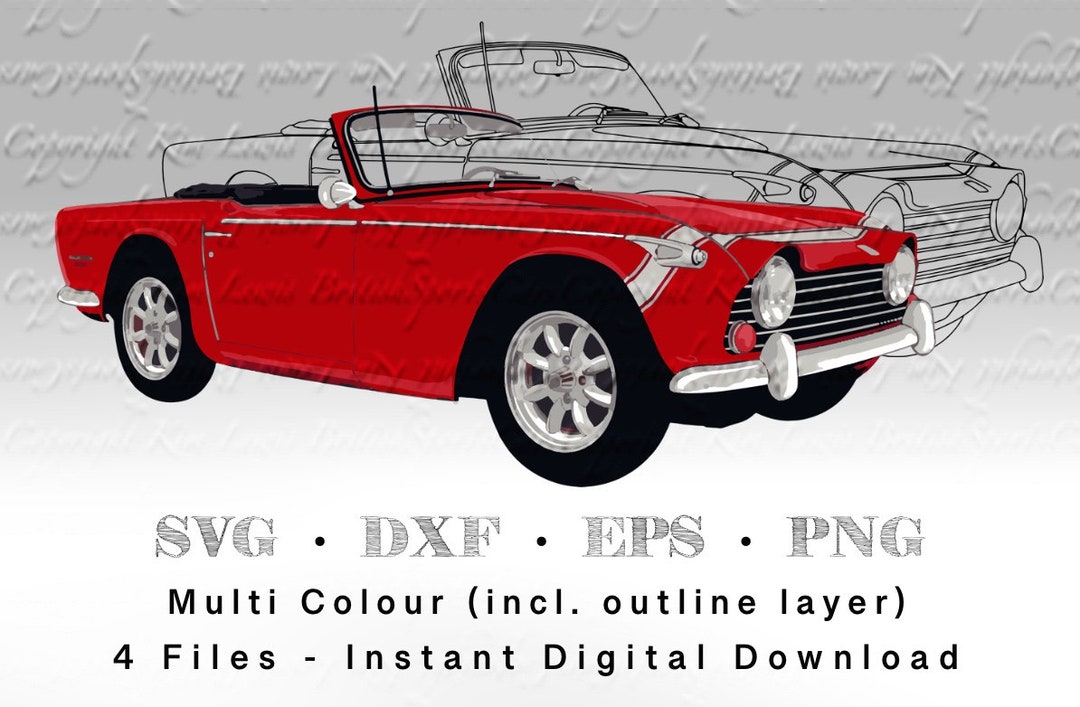 Triumph TR250 SVG File (incl. Outline Layer) - Etsy