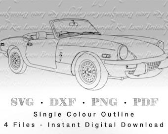 TRIUMPH SPITFIRE Outline Vector - .SVG, .pdf, .png - Etsy