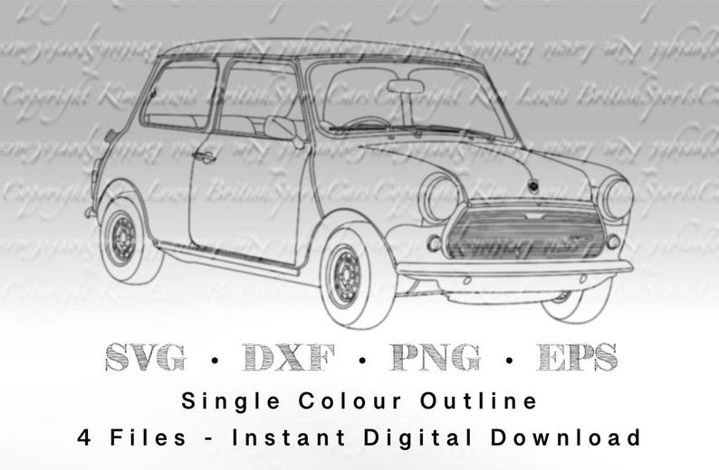 Mini Leyland 1100 Special 1979 Outline SVG File - Etsy