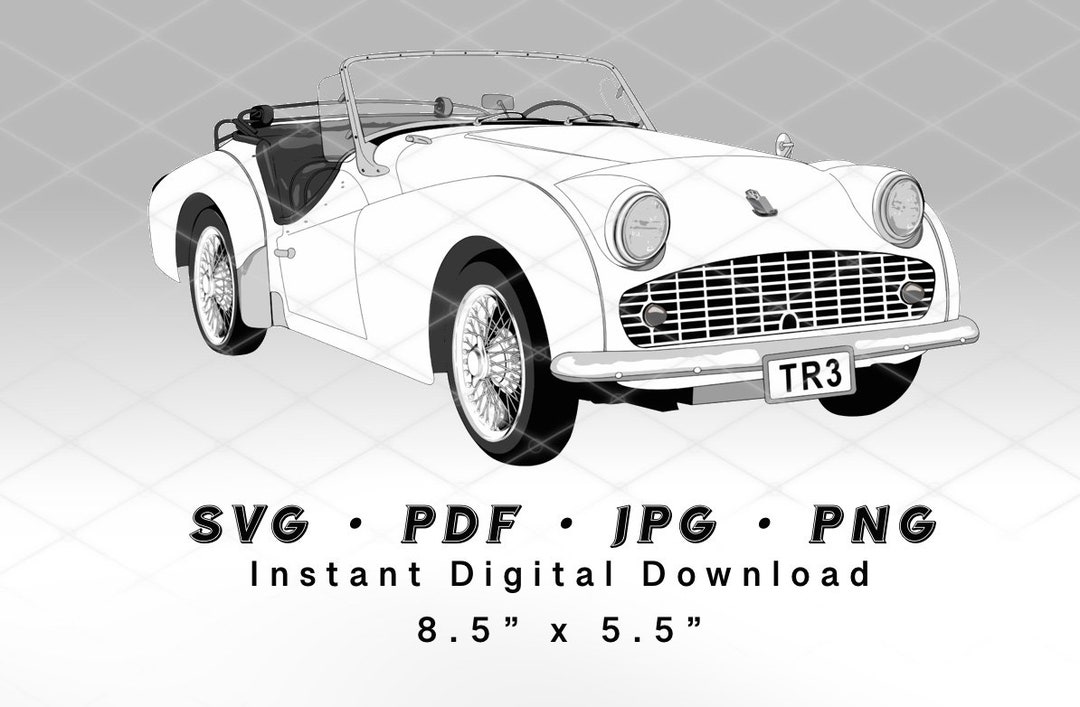 Triumph TR3 SVG File - Etsy