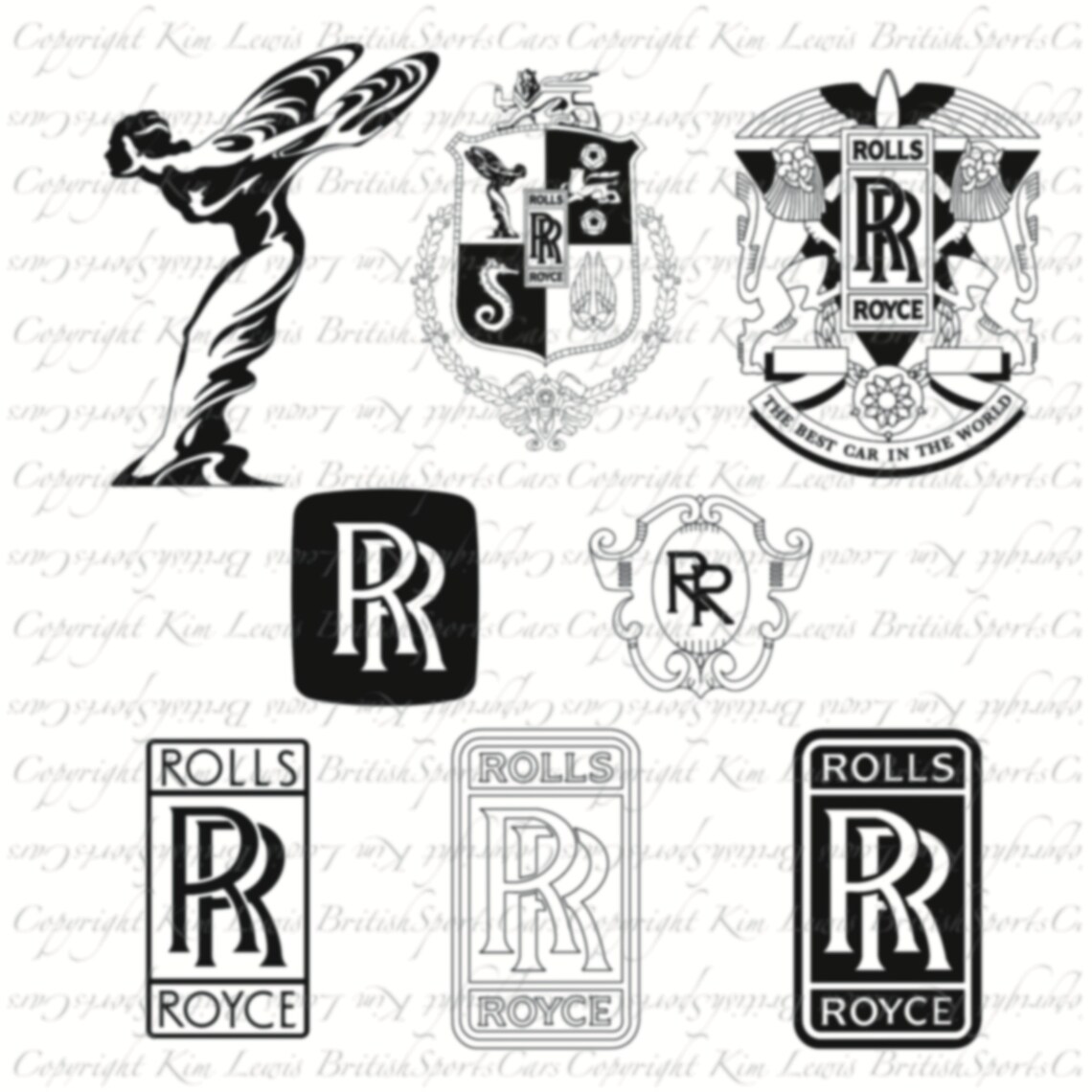 Rolls Royce Badge SVG Cutting File Bundle - Etsy