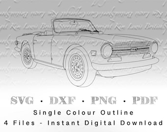 Triumph TR6 SVG File (incl. Outline Layer) - Etsy UK