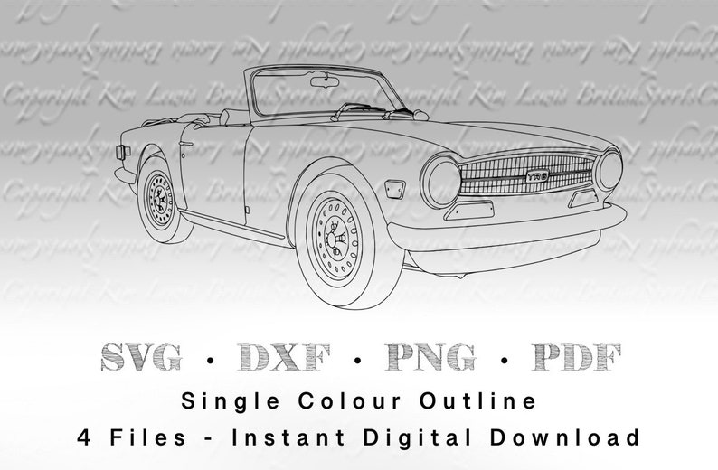 Triumph TR6 SVG File - Etsy
