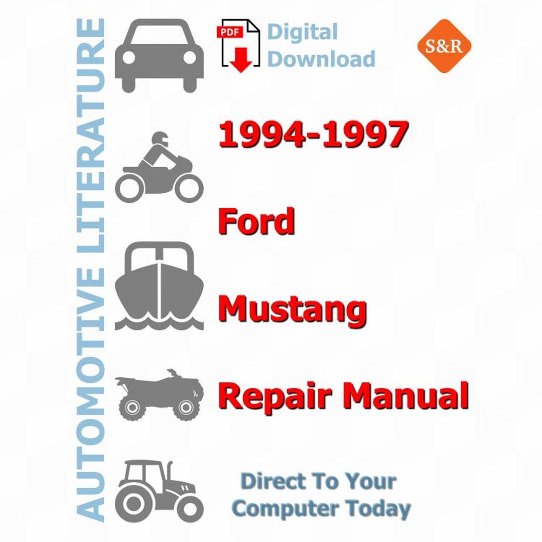 1994-1997 Ford Mustang Service Shop Manual, Workshop Repair Manual ...