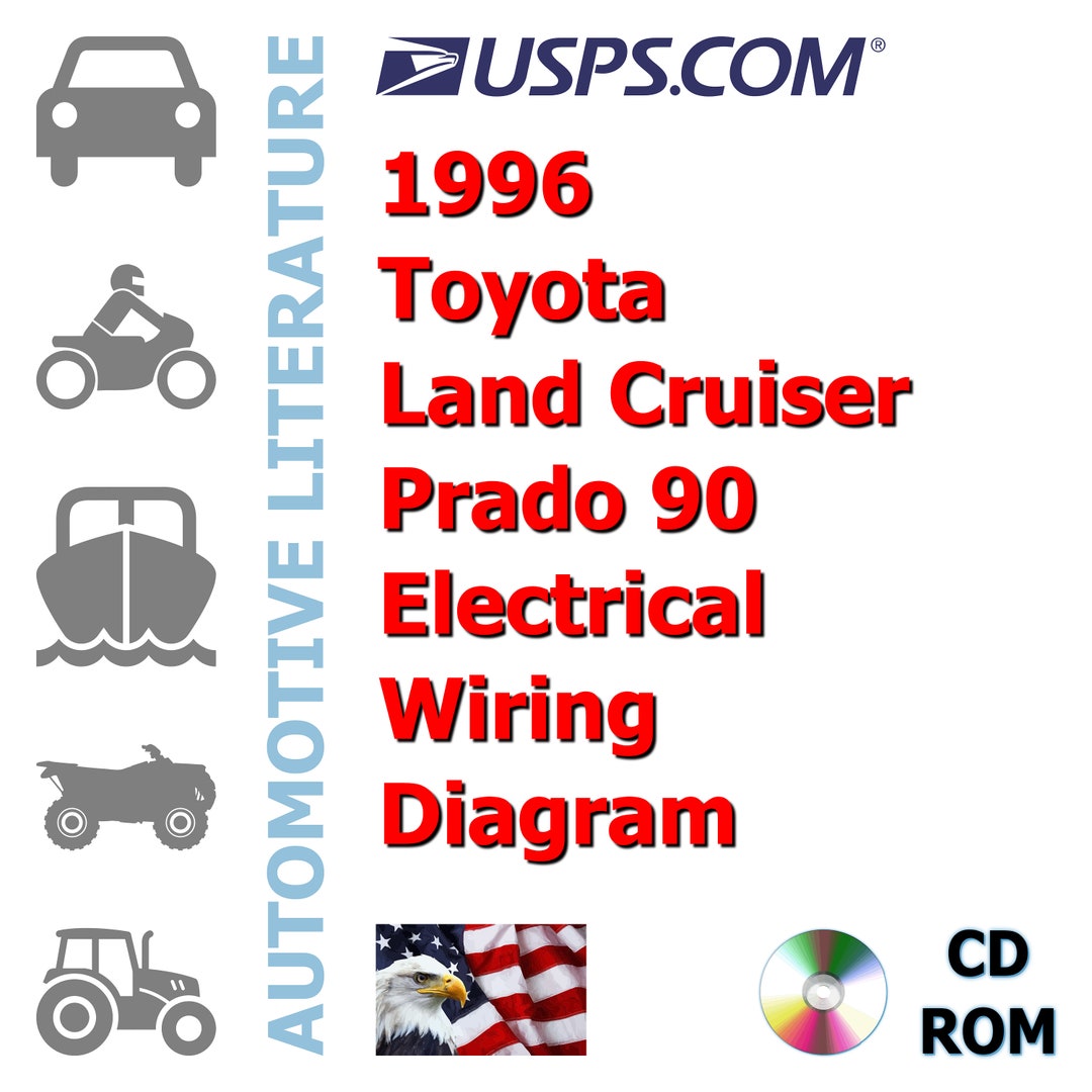 1996 Toyota Land Cruiser Prado 90 Electrical Wiring Diagram - Etsy