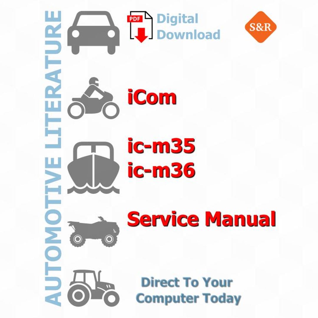 Icom Ic-m35 Service Manual Repair, Workshop Factory Manual, DIY Guide ...