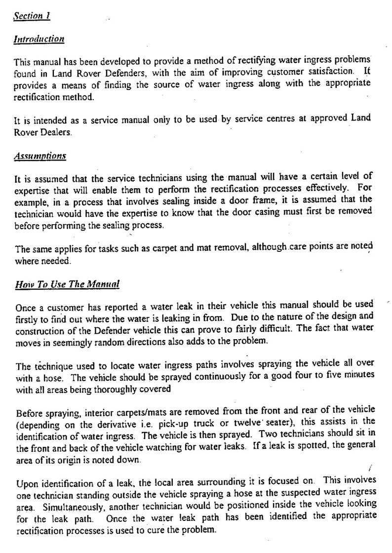 Land Rover Defender Service Manual Repair, Workshop Factory Manual, DIY ...