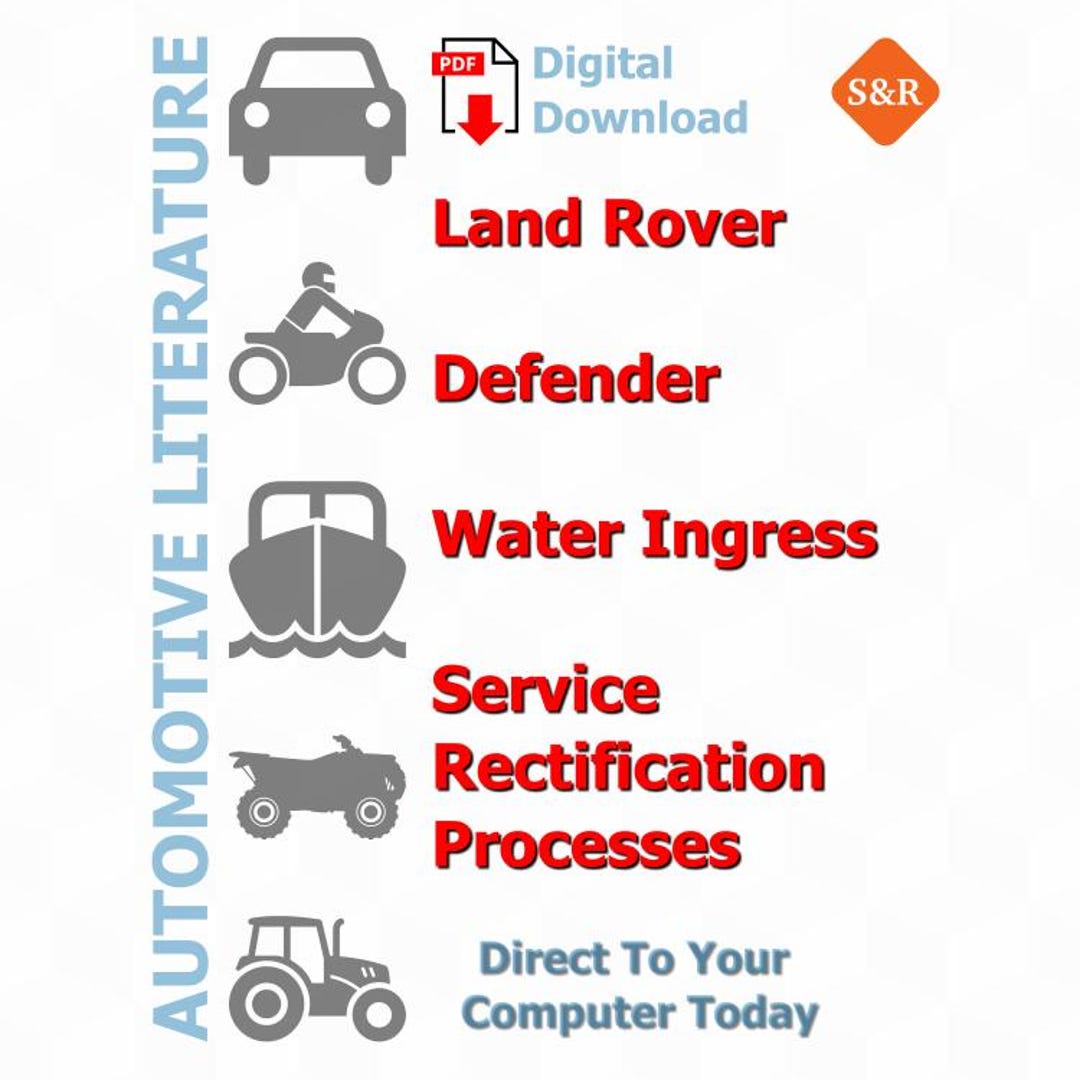 Land Rover Defender Service Manual Repair, Workshop Factory Manual, DIY ...