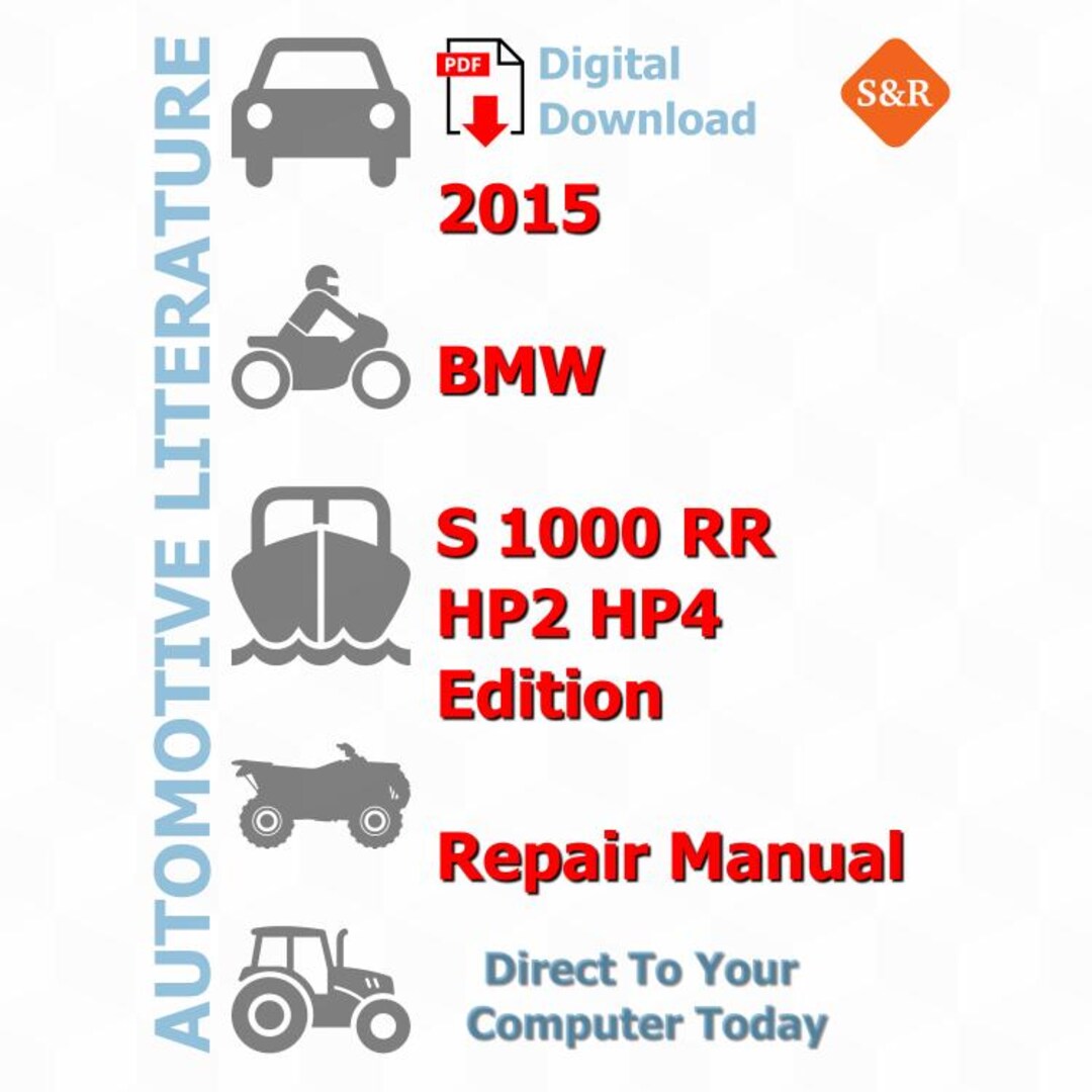 BMW S1000RR HP2 2015 Service Manual Repair, Workshop Factory Manual ...