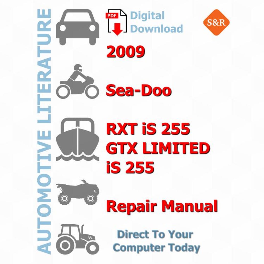 Sea-doo RXT 255 2009 Service Manual Repair, Workshop Factory Manual ...
