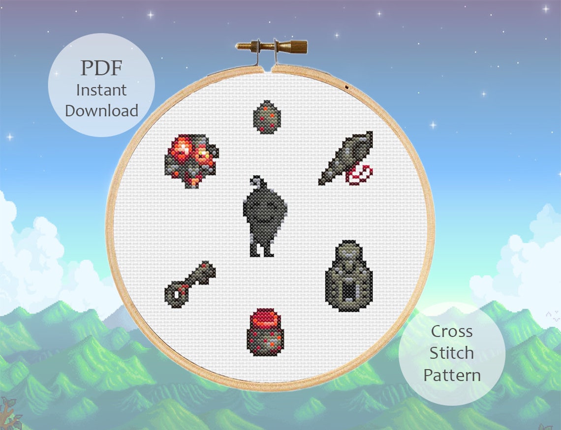 Stardew Valley Happy Krobus Cross Stitch Pattern - PDF Instant Download ...