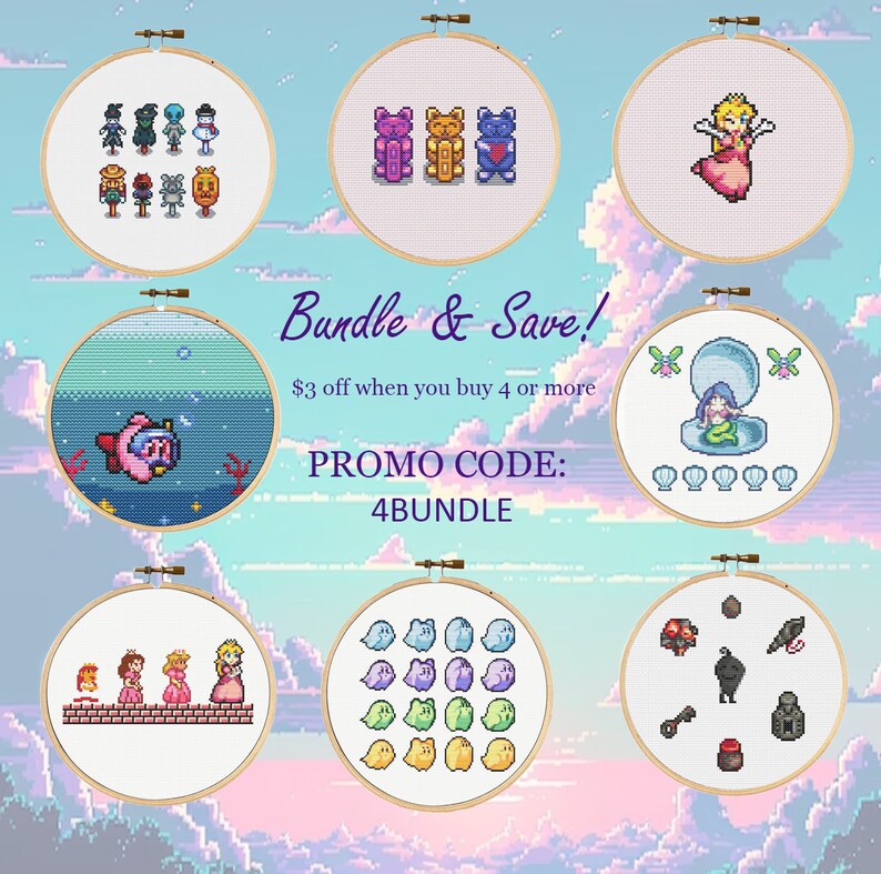 Princess Peach Cross Stitch Pattern PDF Download - Etsy