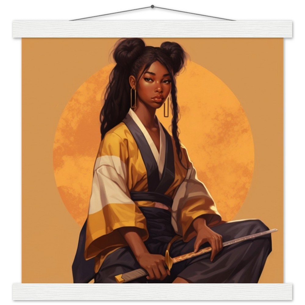 Kianga african Women in Samurai Attire Wall Art Unique Home Decor - Etsy
