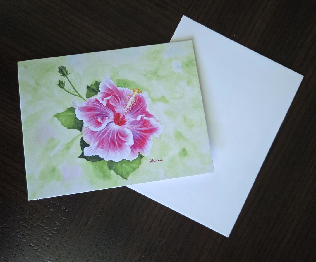 Hibiscus "dancing Lady" Notecards 10 Pack - Etsy