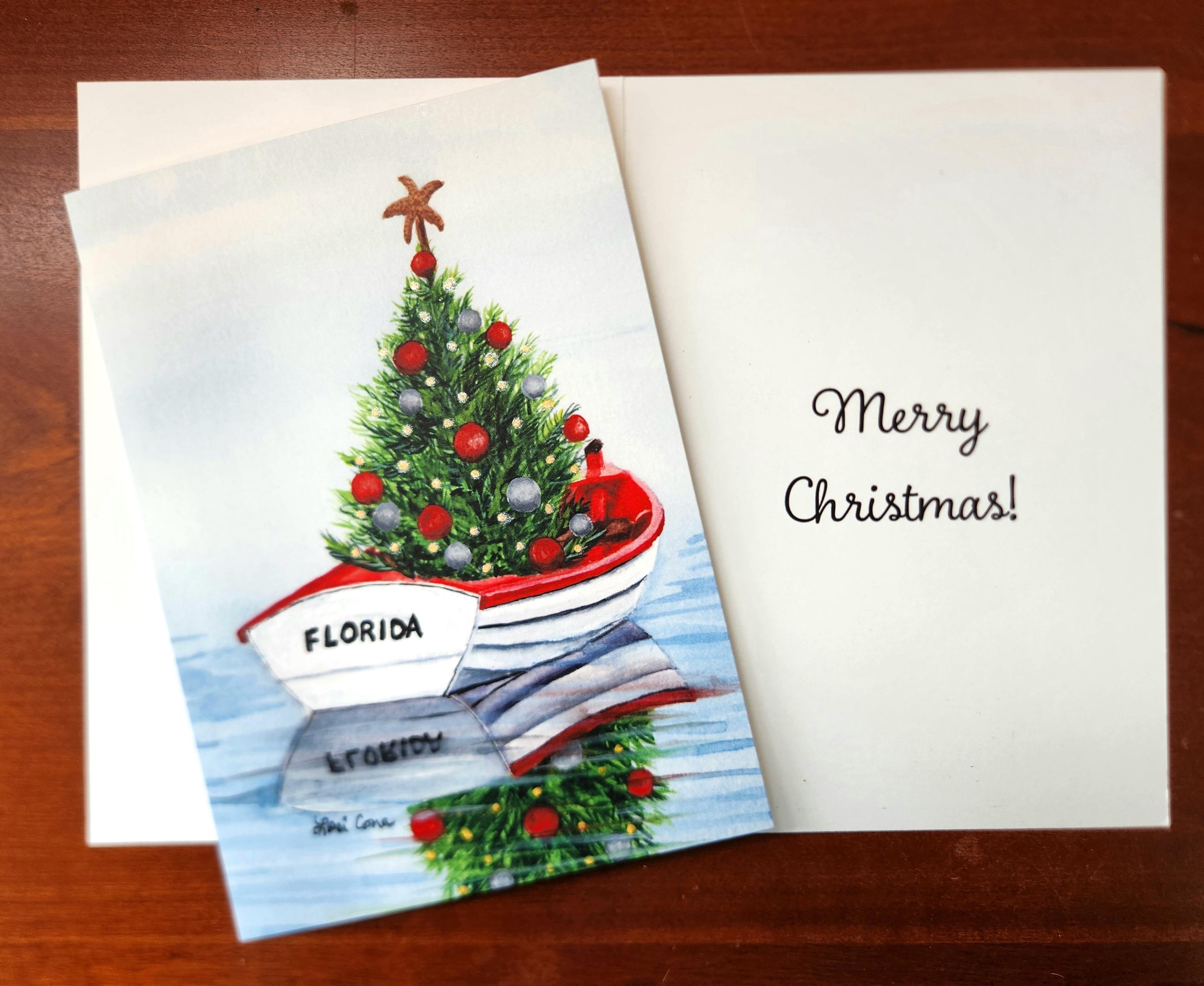 Florida Boat Christmas Cards - Etsy