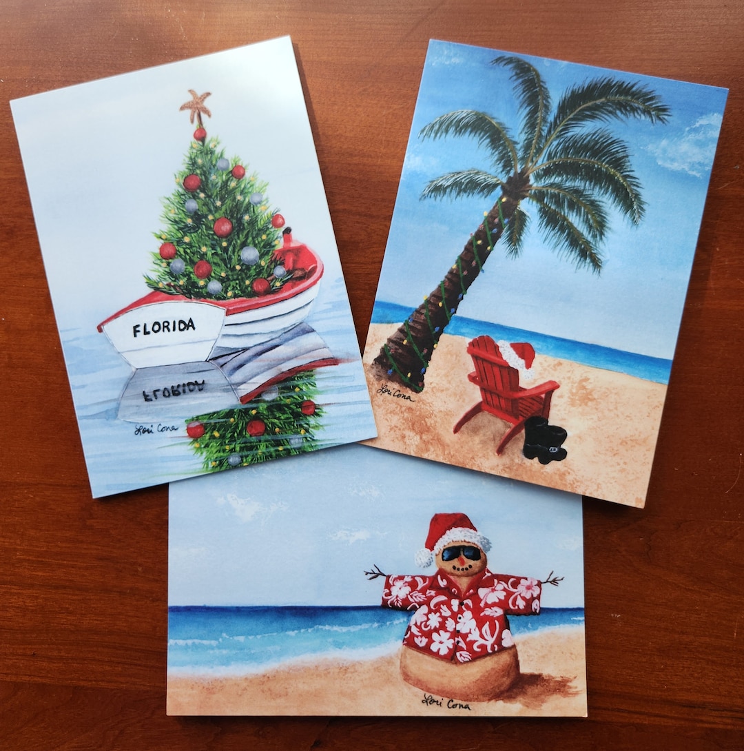 Florida Christmas Cards Variety Pack 1 - Etsy
