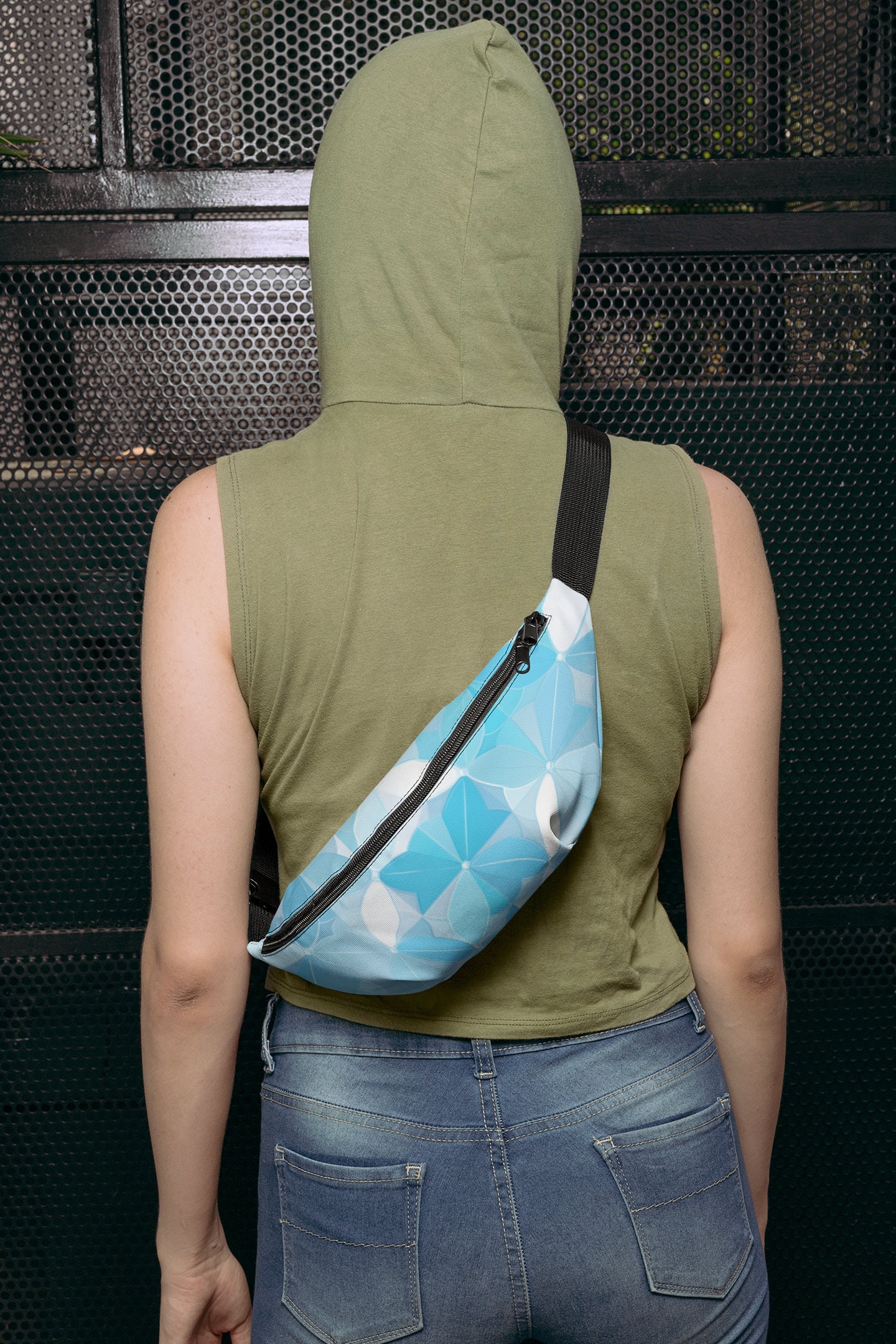 Blue Floral Design Fanny Pack sold by Rachellwedge Antilles | SKU ...