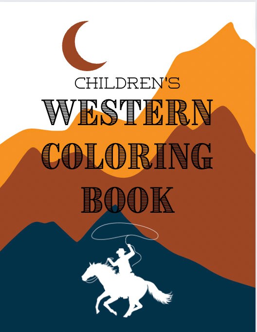 Children's Western Themed Coloring Book - Etsy