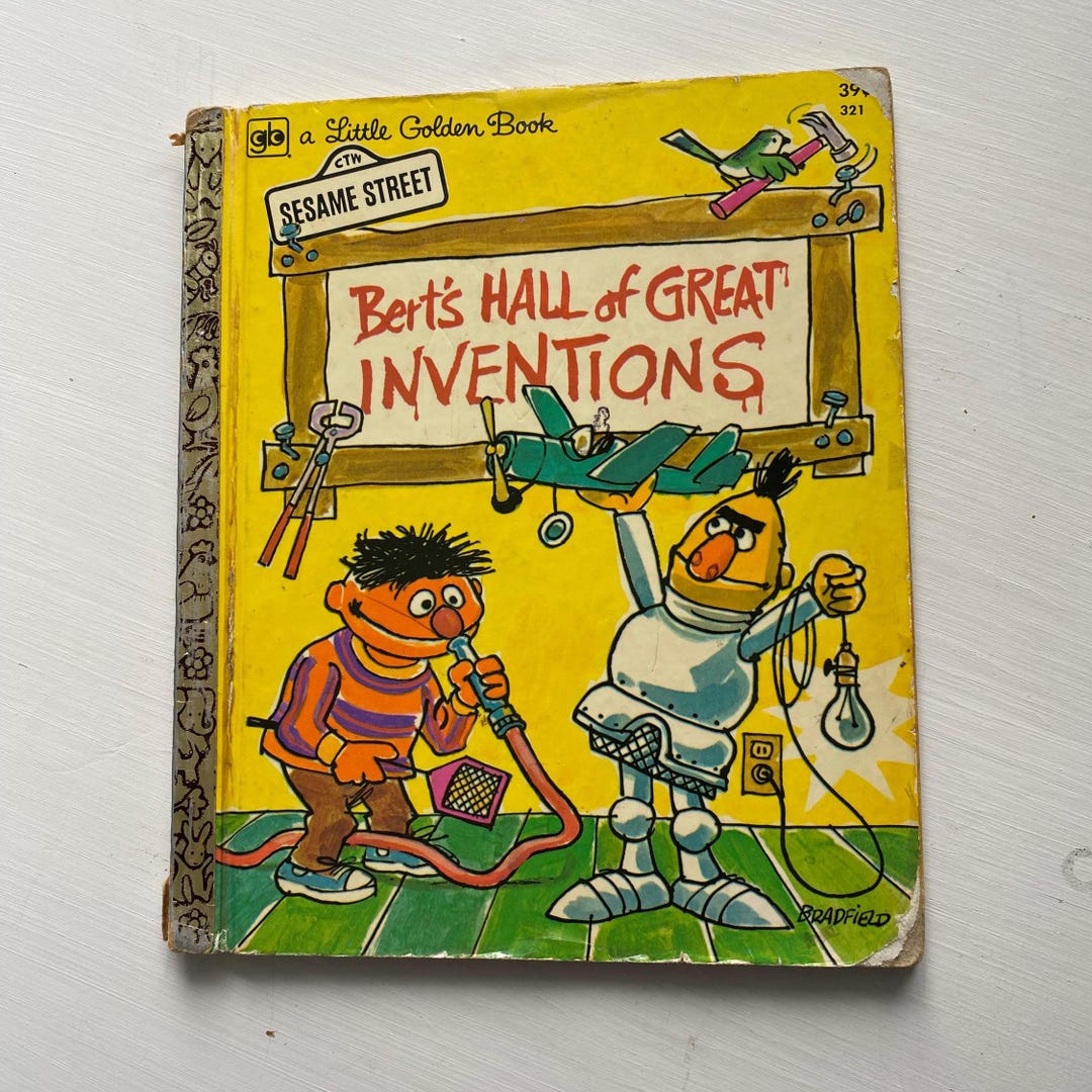 Bert's Hall of Great Inventions 1972 Sesame Street Vintage Little ...