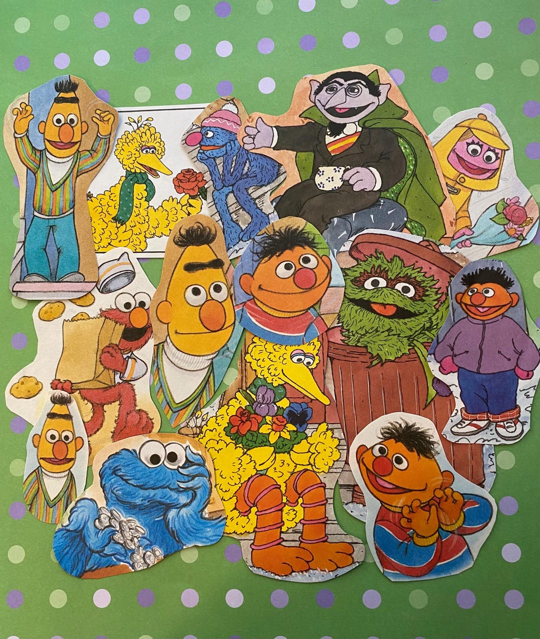 Sesame Street Ephemera Mini Pack 30 Paper Cutouts Craft Supply Sesame ...