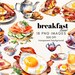 Breakfast Clipart Bundle | Breakfast Clipart Collection | Watercolour ...