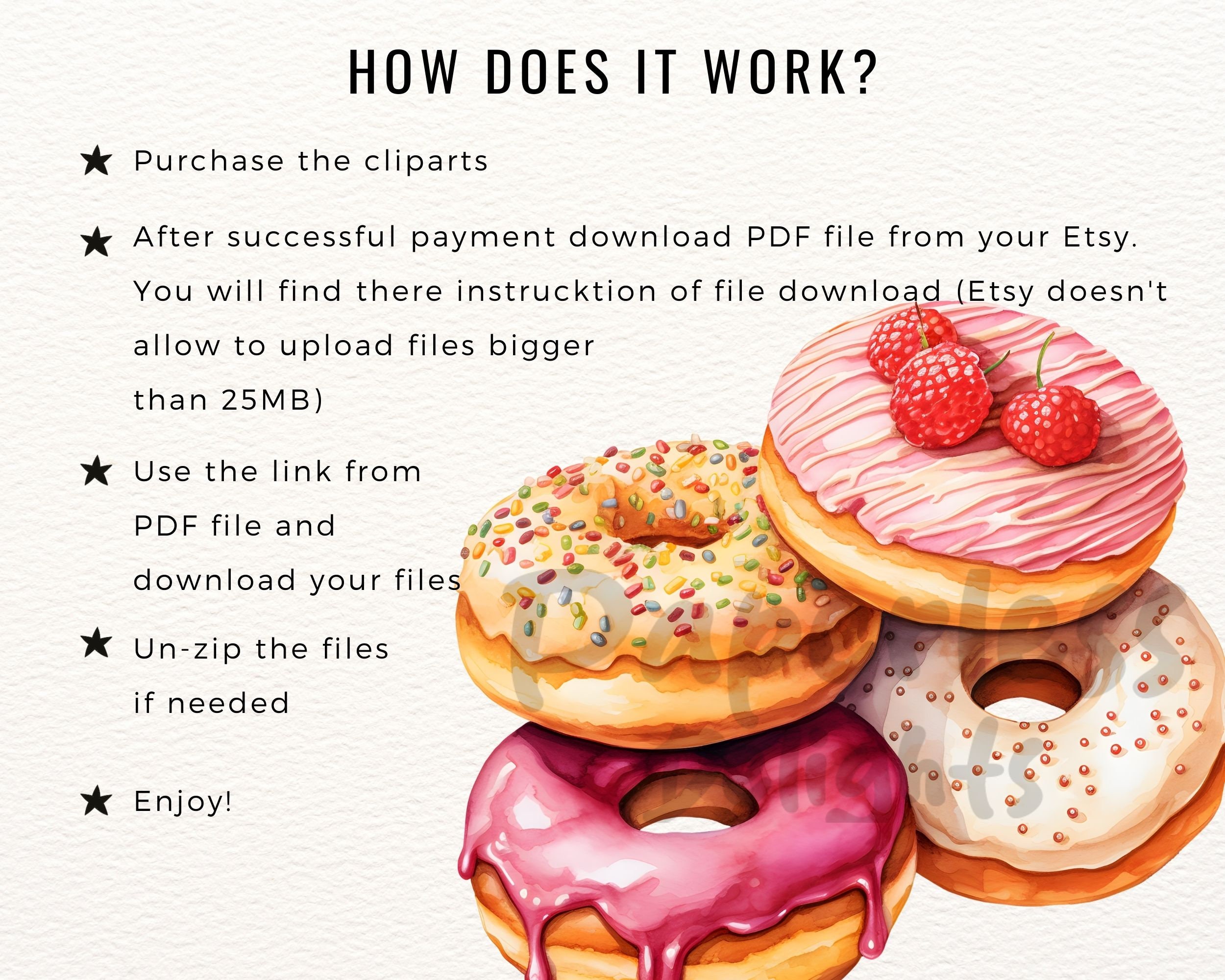 Donuts Clipart Bundle | Watercolor, Donuts, Doughnuts, Sweet Treats ...