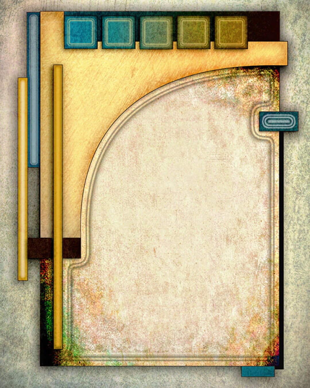 Authentic Large Digital Art Created by Digital Art Pioneer, Printed on ...