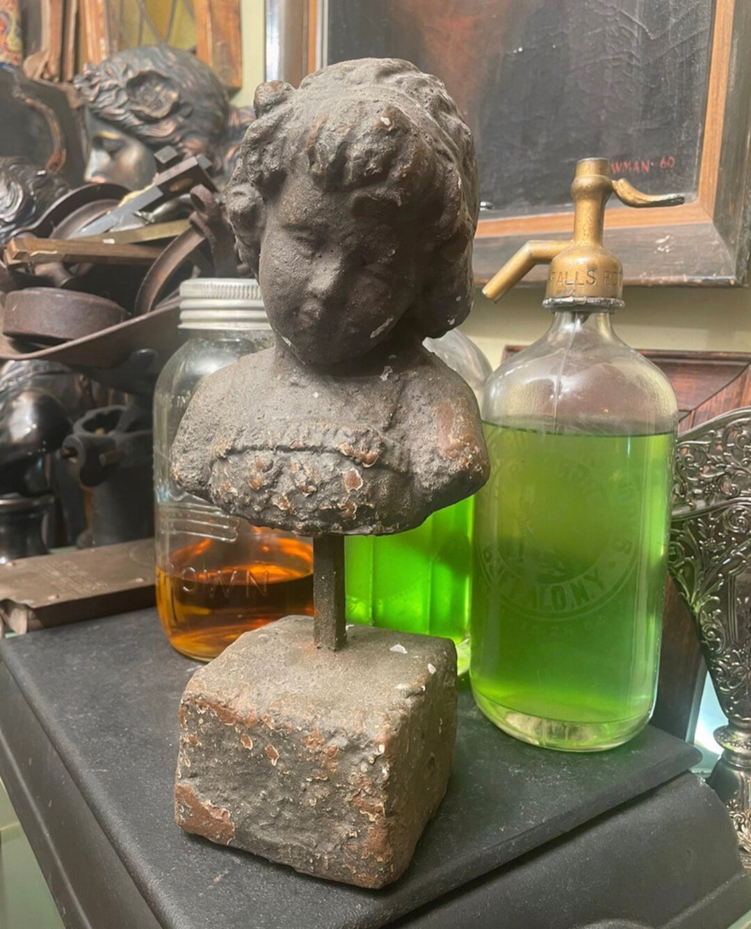 Old Chalk Bust - Etsy