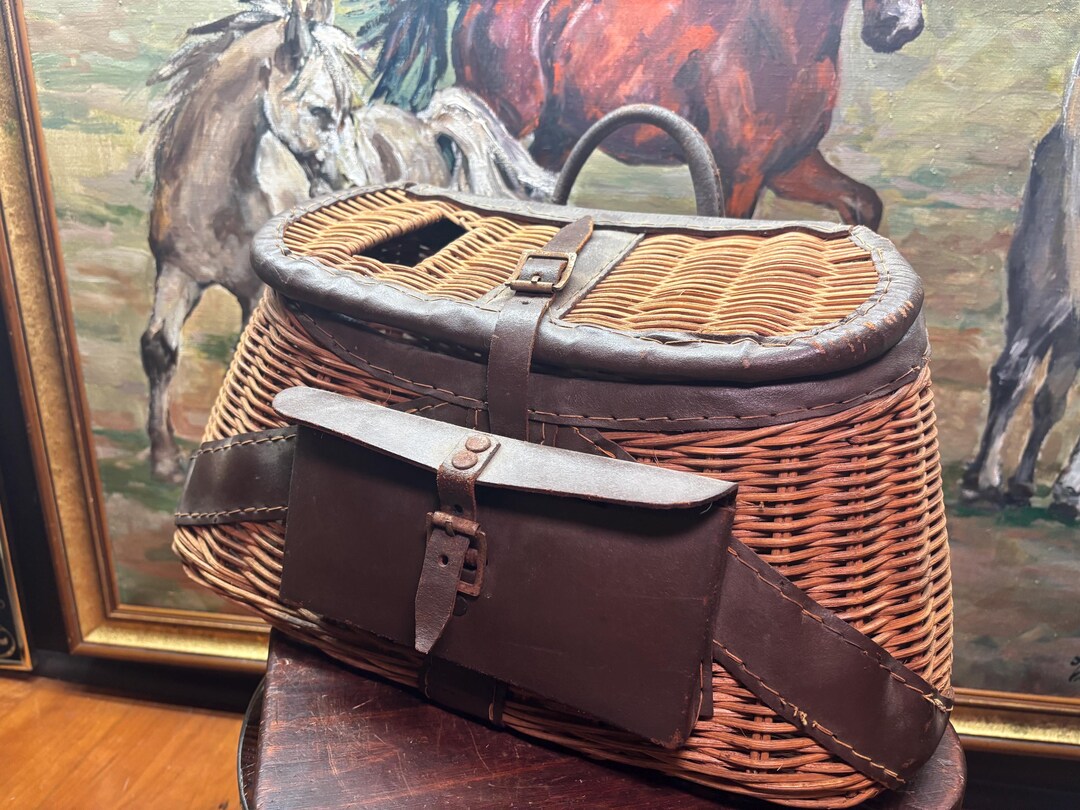 Vintage Fishing Creel - Etsy