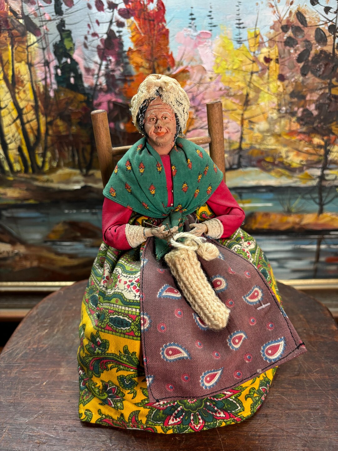 Vintage Old Lady Doll - Etsy