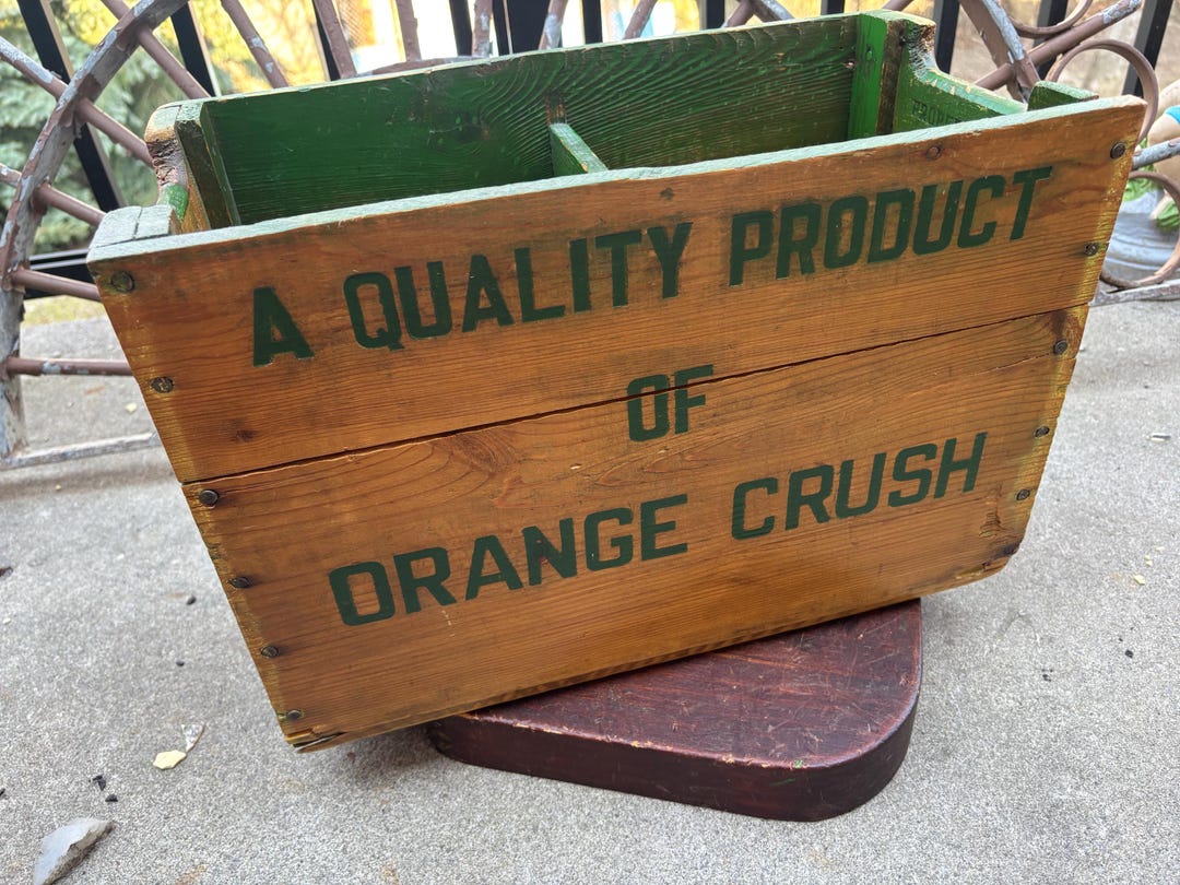 Wooden Orange Crush Crate - Etsy