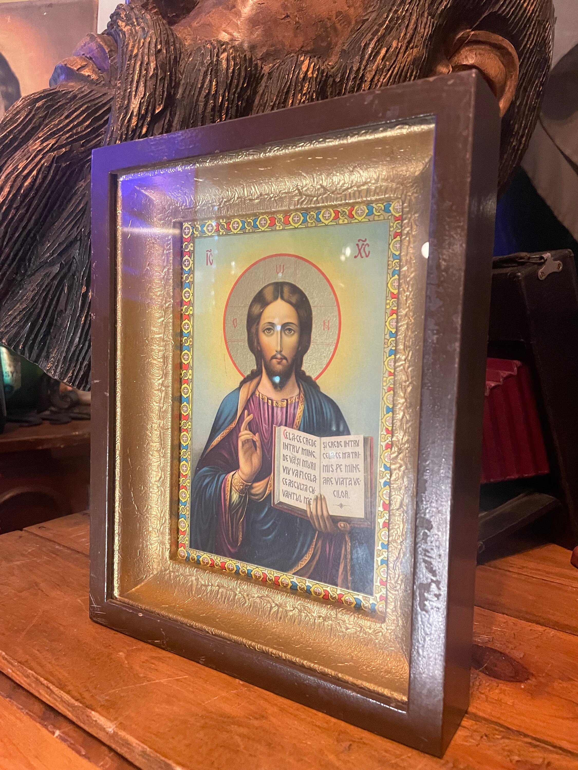 1950s Jesus Christ Icon Shadow Box Framed - Etsy